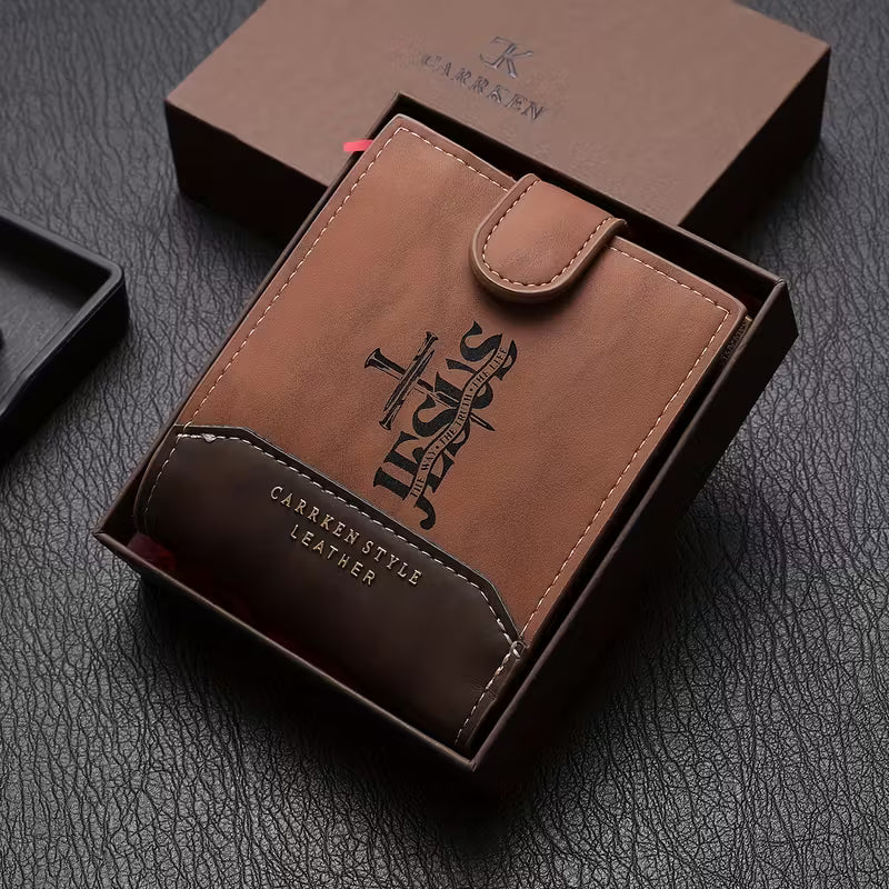 Compact Faux Leather Wallet with Jesus Embossing ; Neriah’s Light ...