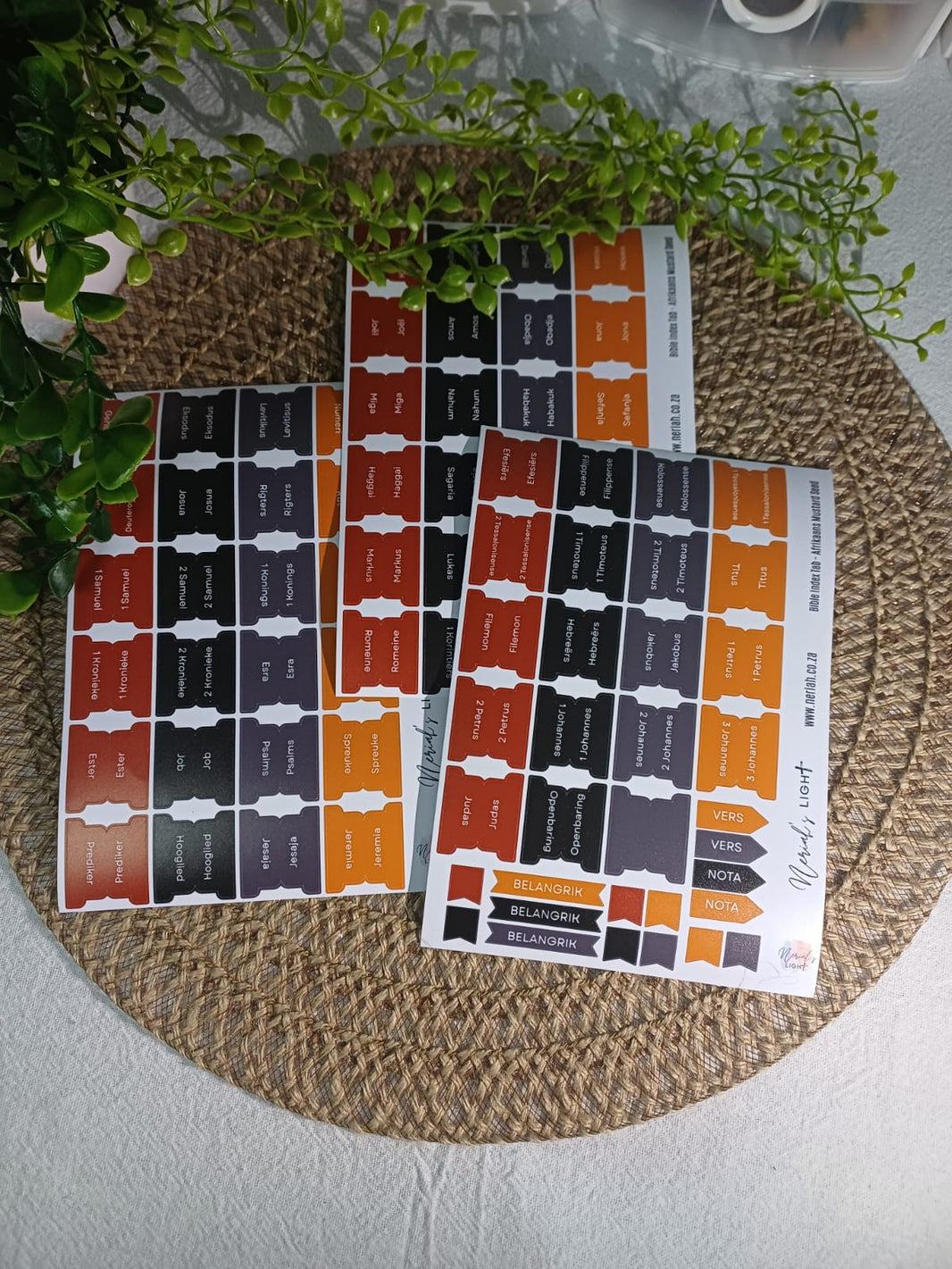 Bible Index Tabs; Bible Tabs; Bible Navigation – Neriah's Light